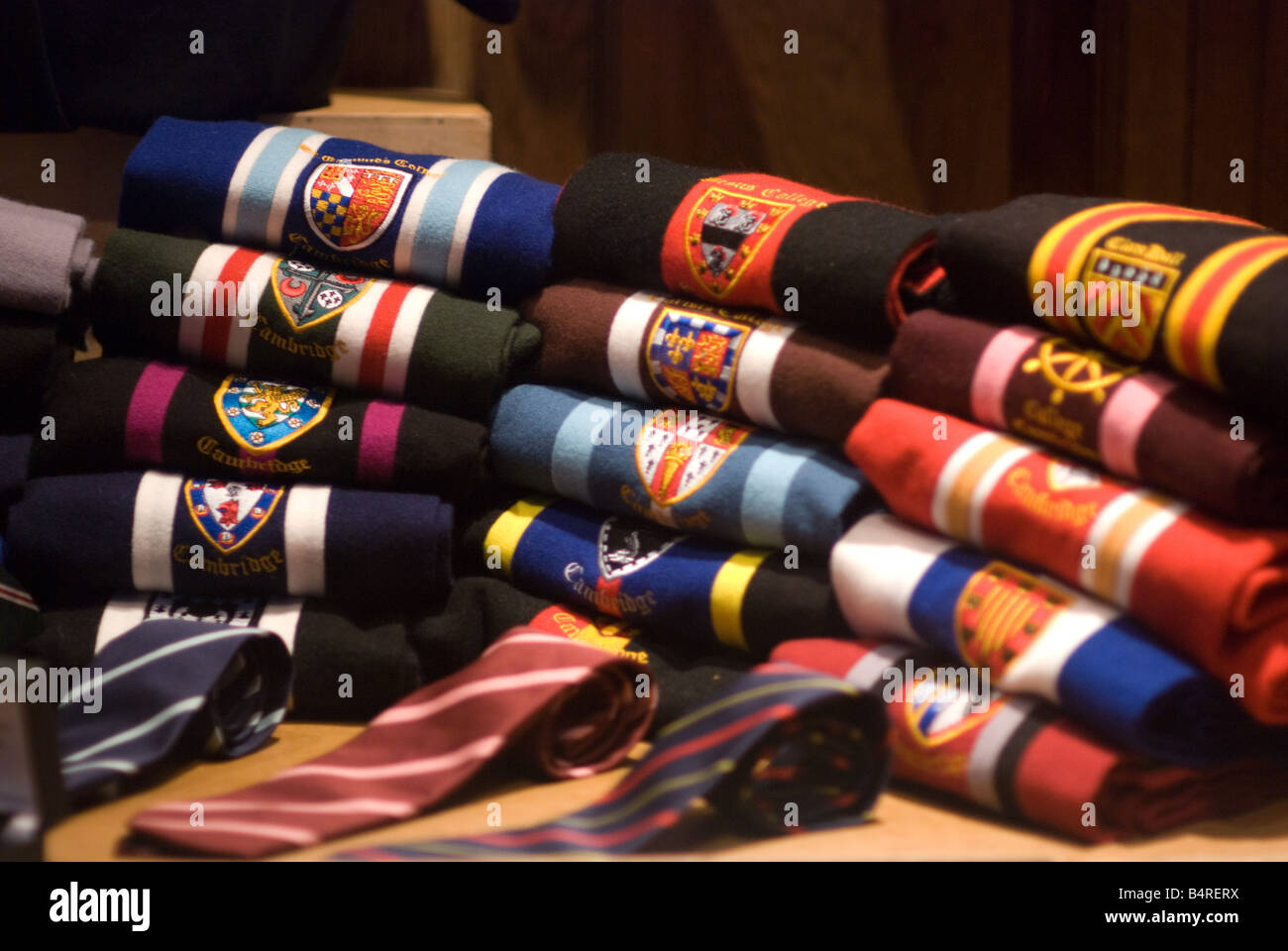 College scarves Cambridge, uk Stock Photo - Alamy