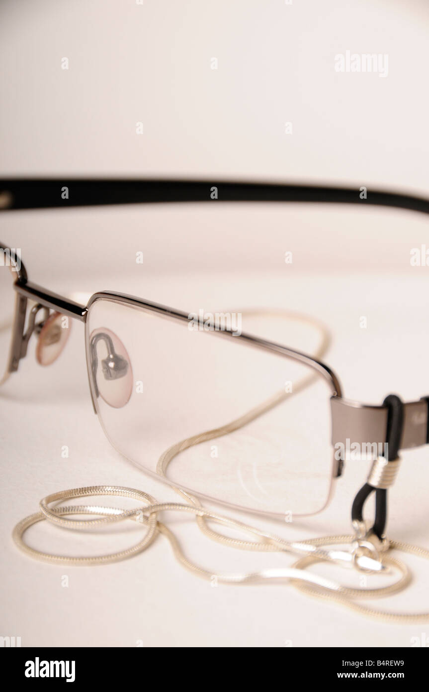 spectacles on white background close up Stock Photo - Alamy