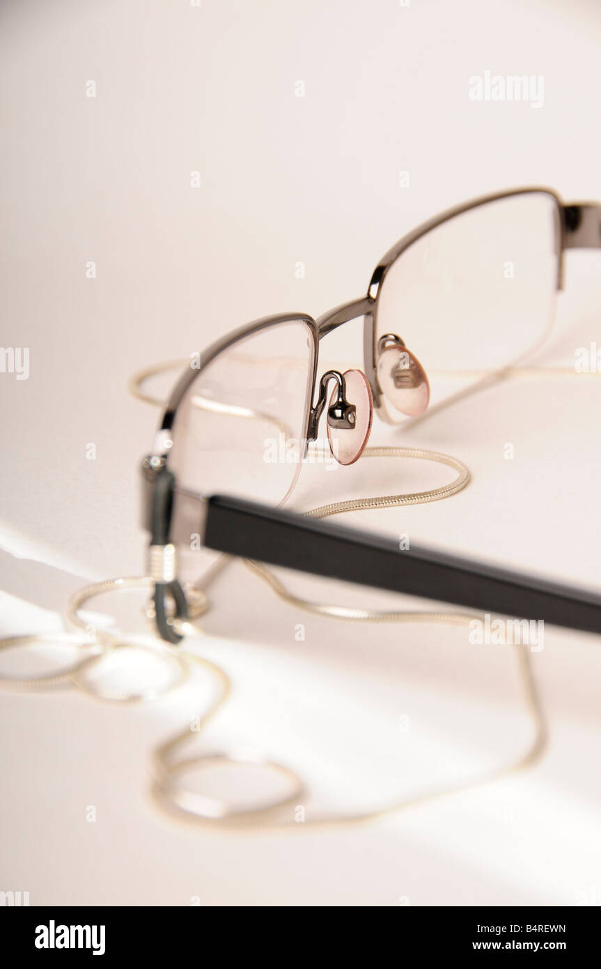 spectacles on white background close up Stock Photo - Alamy