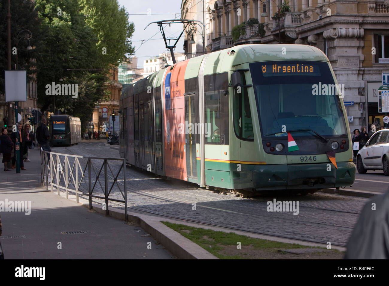 Tram Rome Argentina Italy Europe Stock Photo - Alamy