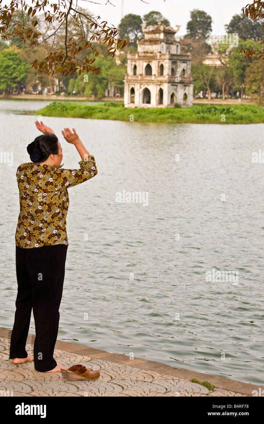 Tortoise Tower Hoam Kiem lake Hanoi Vietnam Stock Photo - Alamy