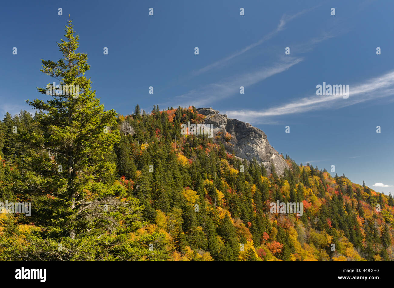 Devils Courthouse in early Autumn on Blue Ridge Parkway in North ...