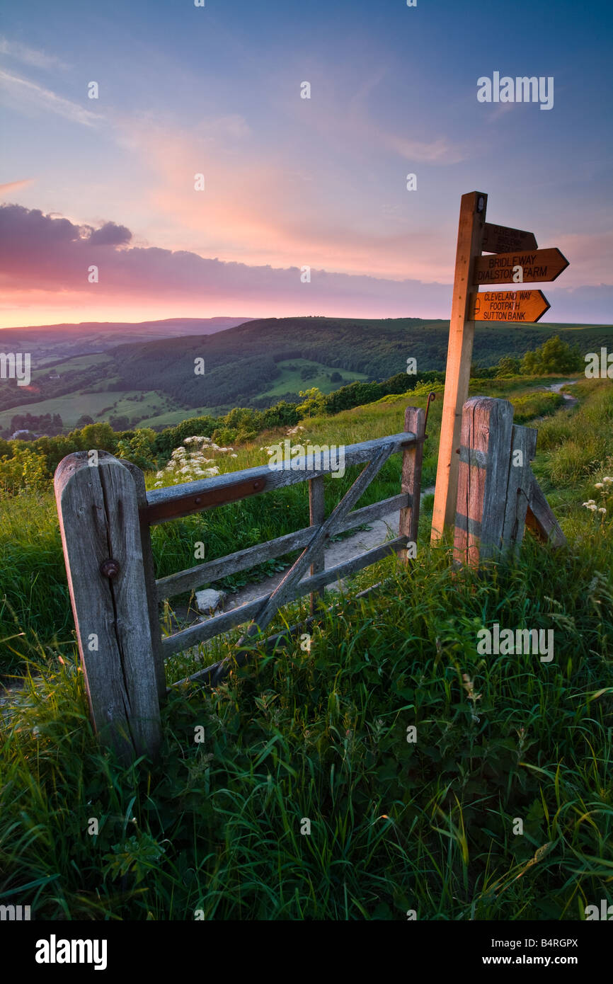 Sunset at Sutton Bank, North Yorkshire Stock Photo - Alamy