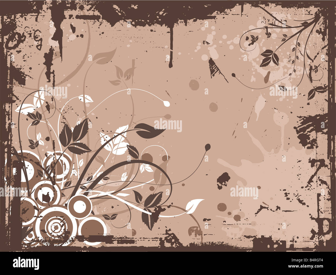 Floral grunge background Stock Photo - Alamy