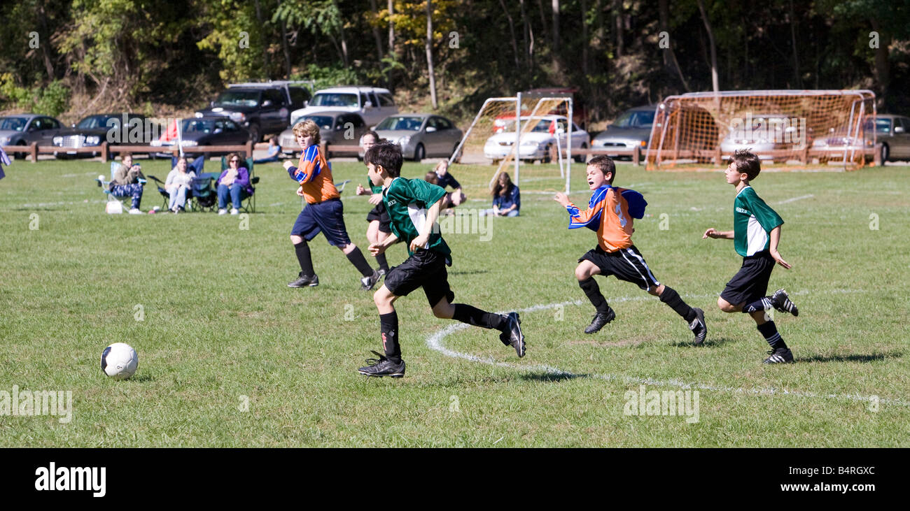 A Saturday league soccer football match game Stock Photo - Alamy