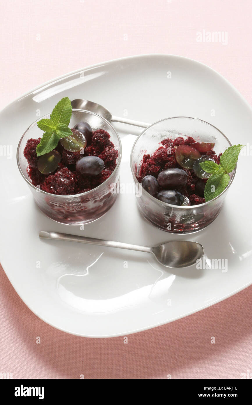 Black grapes water-ice, Italy Stock Photo - Alamy