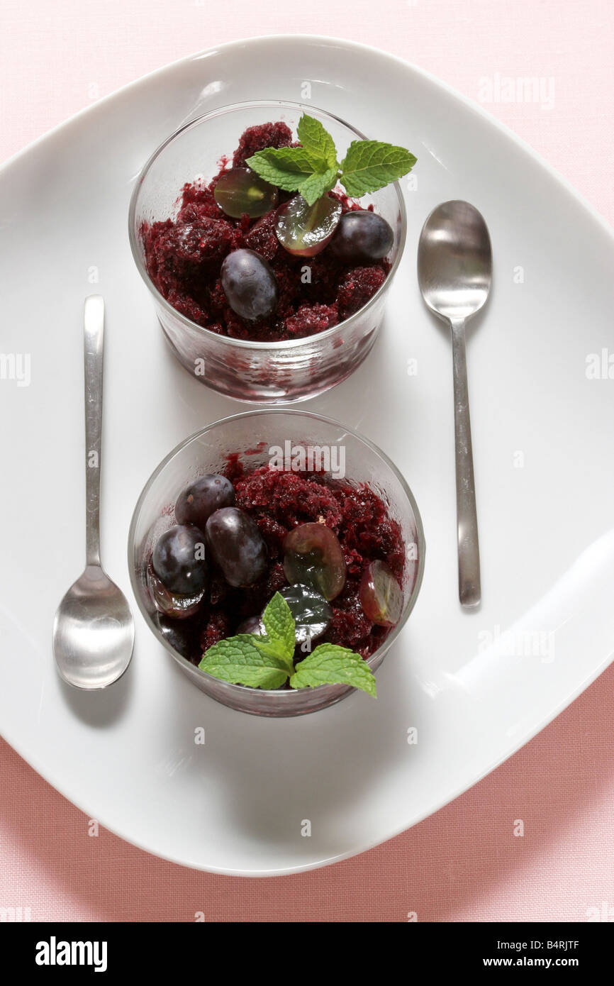 Black grapes water-ice, Italy Stock Photo - Alamy