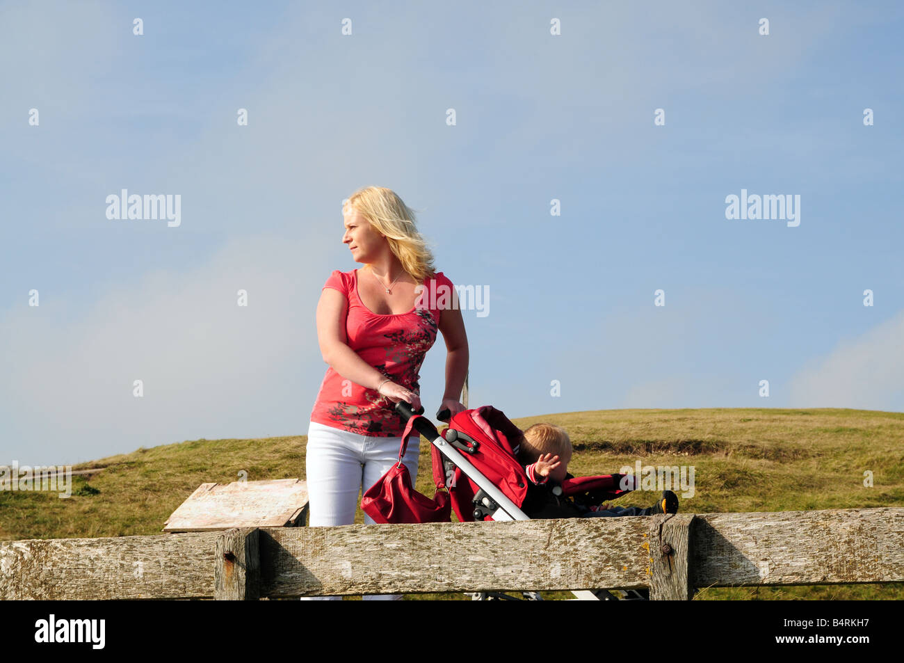 Child in push chair hi-res stock photography and images - Alamy