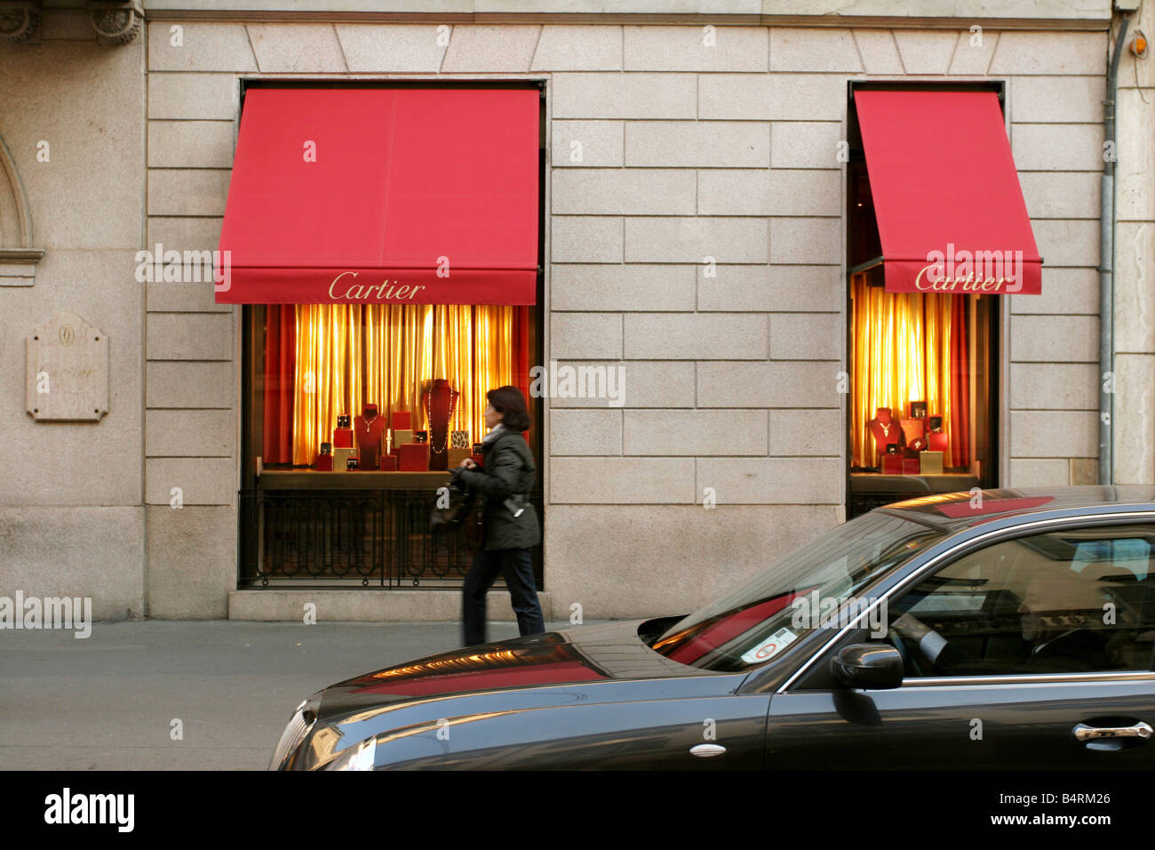 Cartier shop Montenapoleone street Milan Lombardy Italy Stock Photo - Alamy