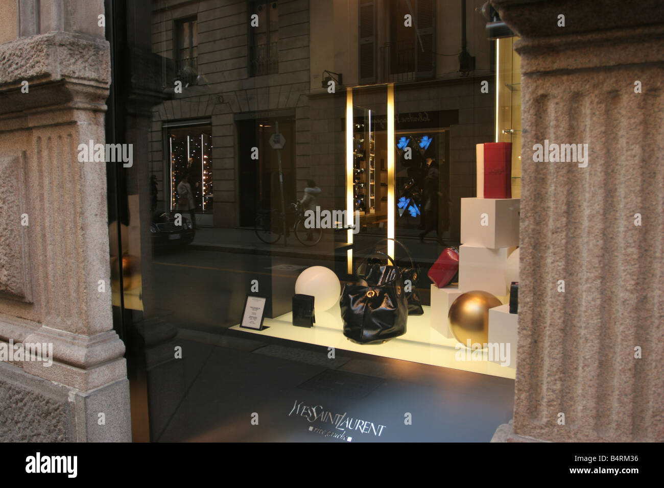 Yves Saint Laurent shop Montenapoleone street Milan Lombardy Italy ...