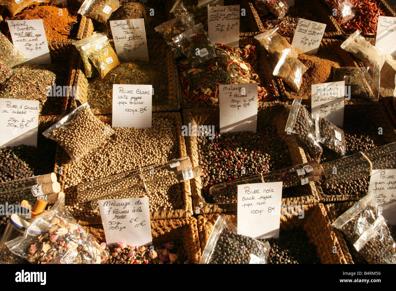 Food stall Nice France Europe Stock Photo - Alamy