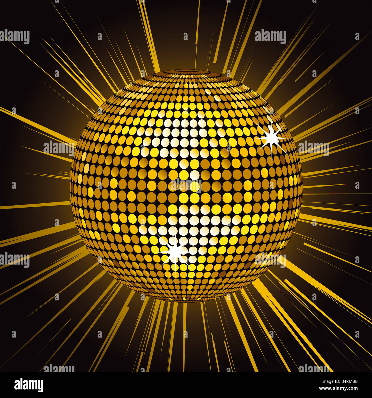 Golden disco ball Stock Photo - Alamy