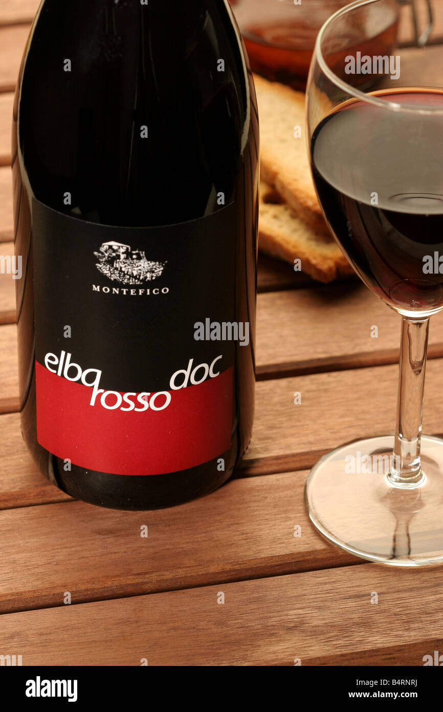 Elba rosso DOC red wine Elba Island Tuscany Italy Stock Photo - Alamy