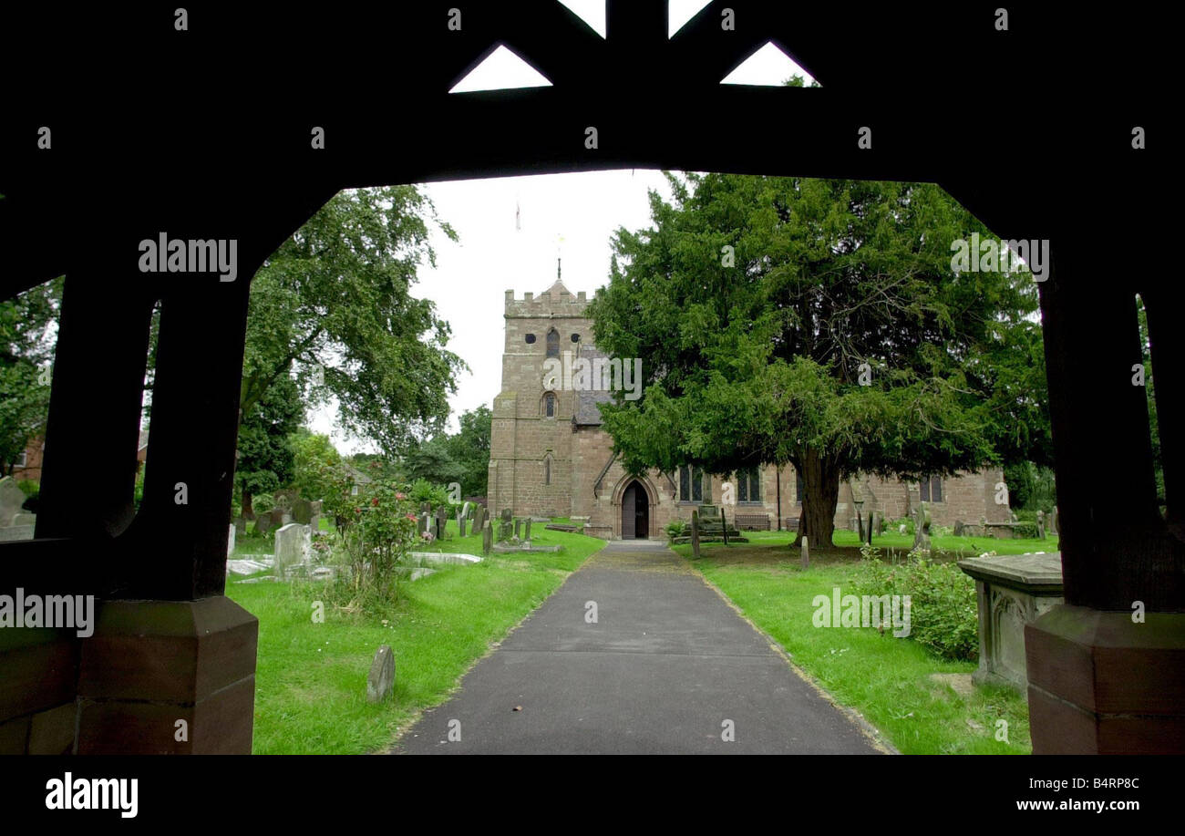 Albrighton near Wolverhampton St May s church viewed through the Lyche ...