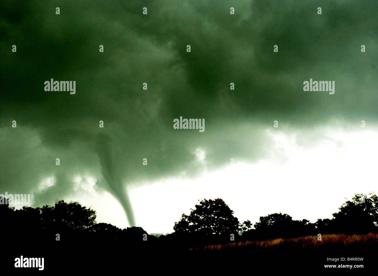 A Twister is pictured seconds before it touches down near to Hopwood ...