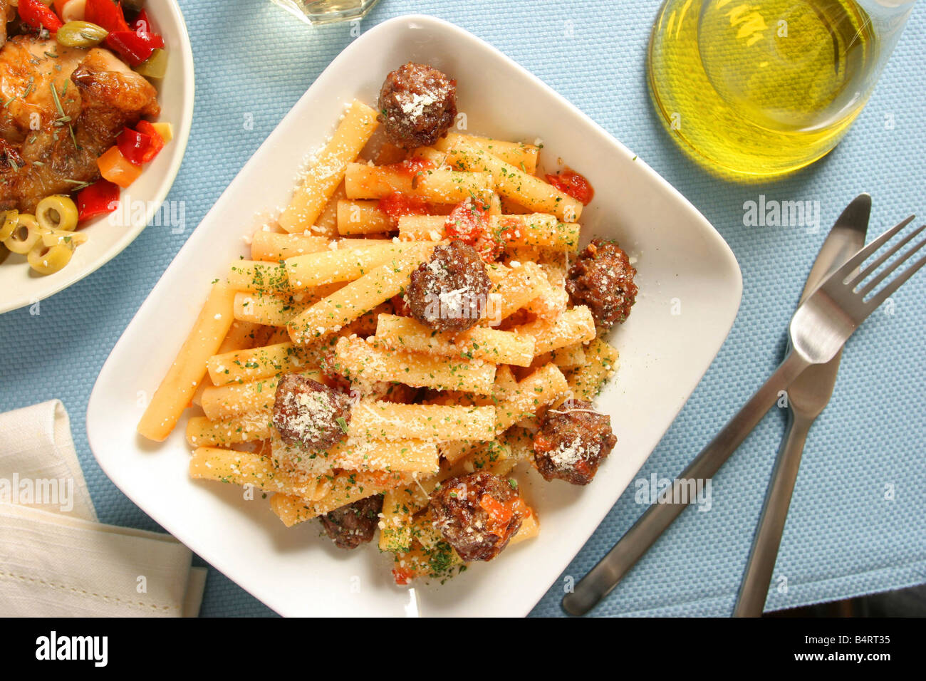 Maccheroni pasta with meatballs Italy Stock Photo - Alamy