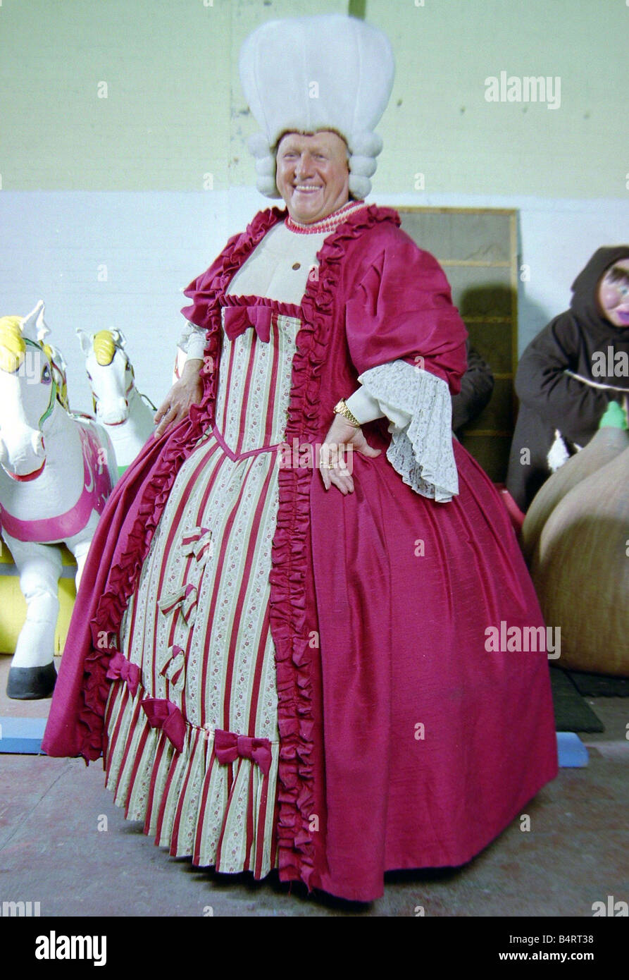 Televison presenter Stuart Hall wearing a costumes for Television show ...