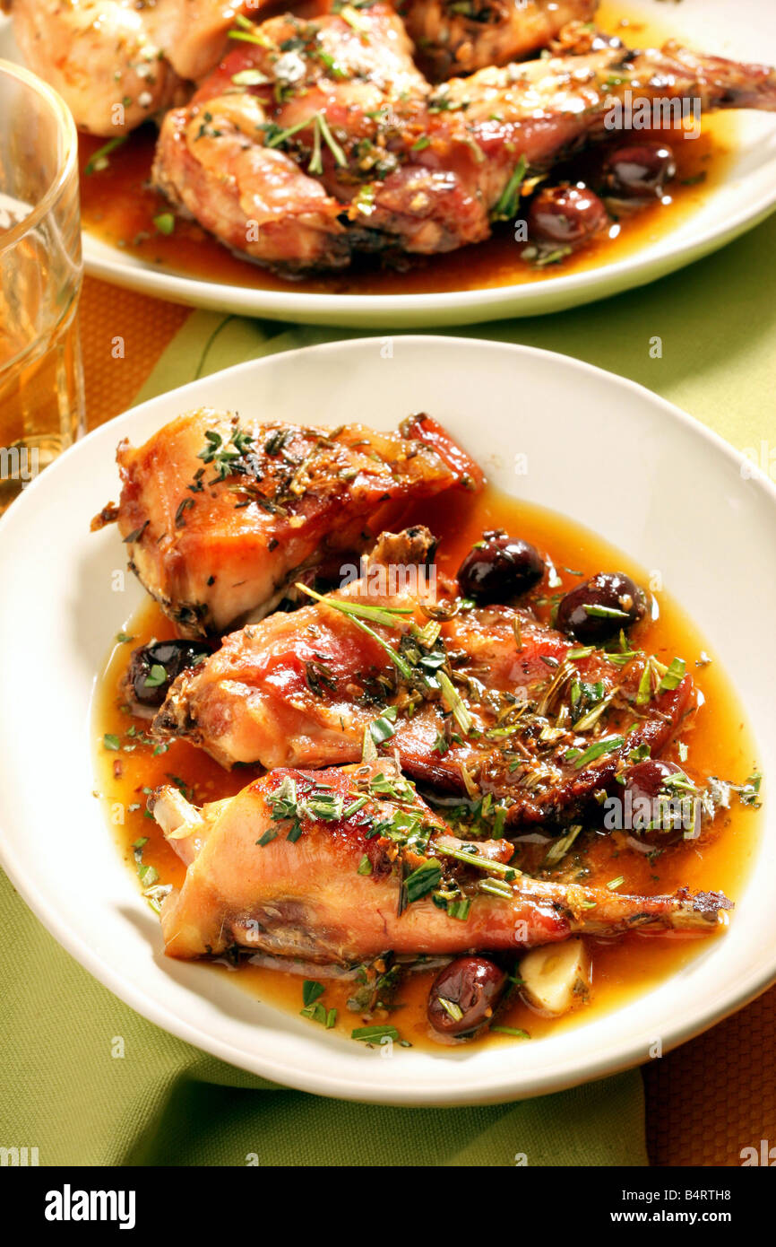 Rabbit in Ligurian style Stock Photo - Alamy