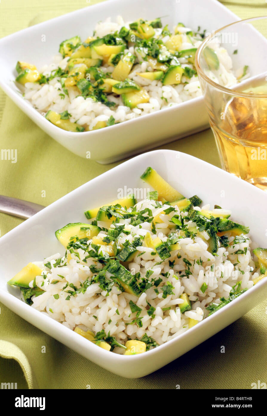 Rice with courgette Italy Stock Photo - Alamy