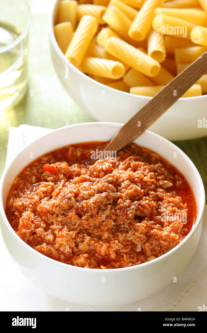 Ragï¿½ meat sauce in Sicilian style Sicily Italy Stock Photo - Alamy
