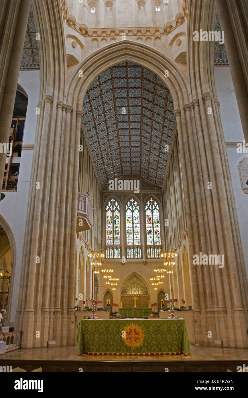 Interior of St Edmundsbury Cathedral in Bury St Edmunds Suffolk East ...