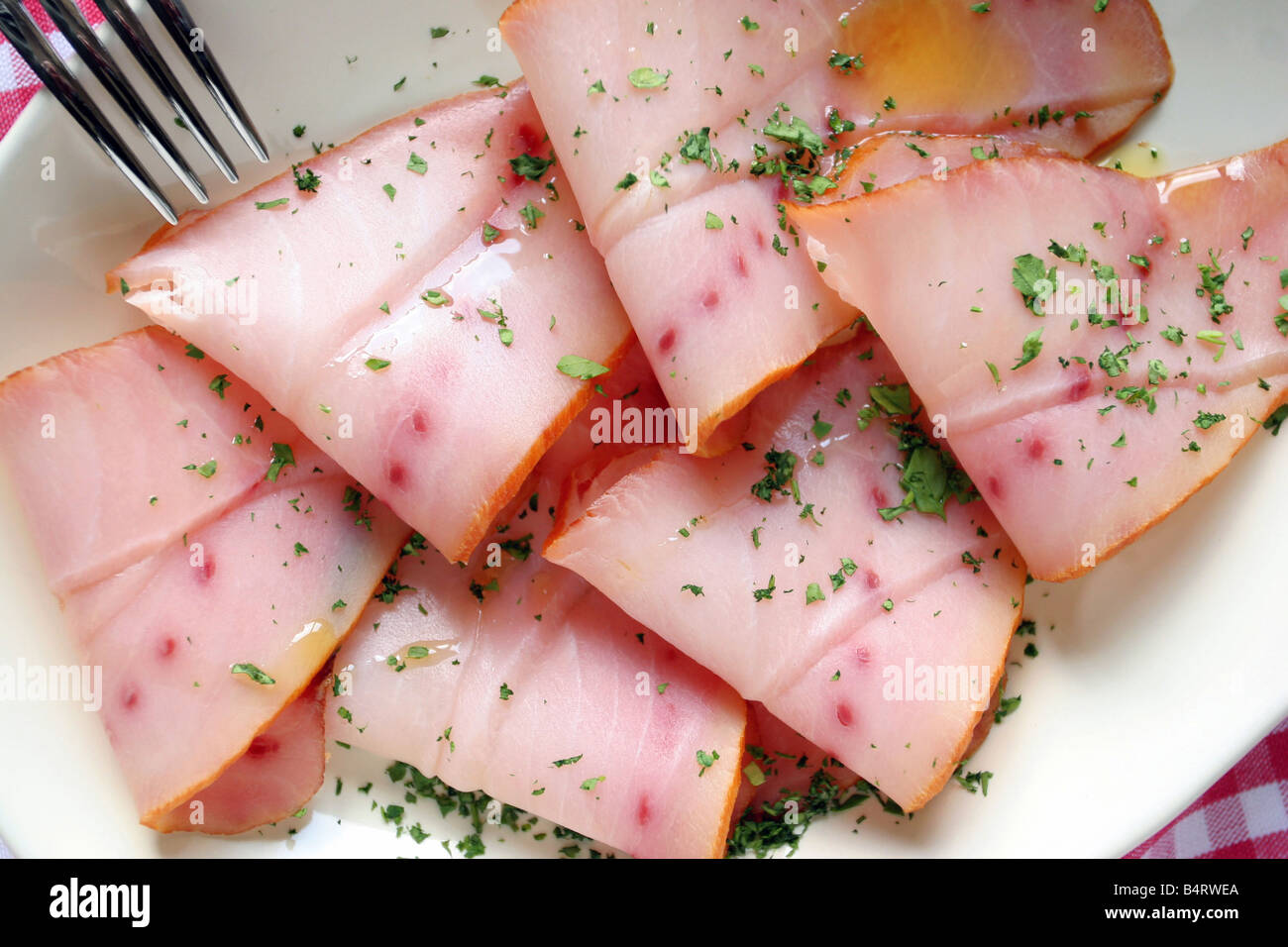 Swordfish's carpaccio Italy Stock Photo - Alamy
