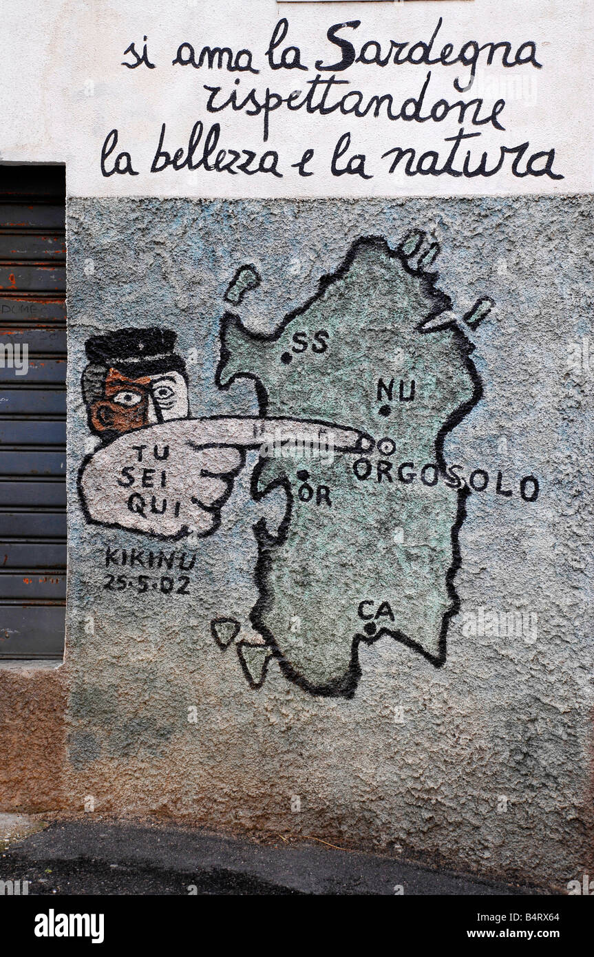 Murals Orgosolo Sardinia Italy Stock Photo - Alamy
