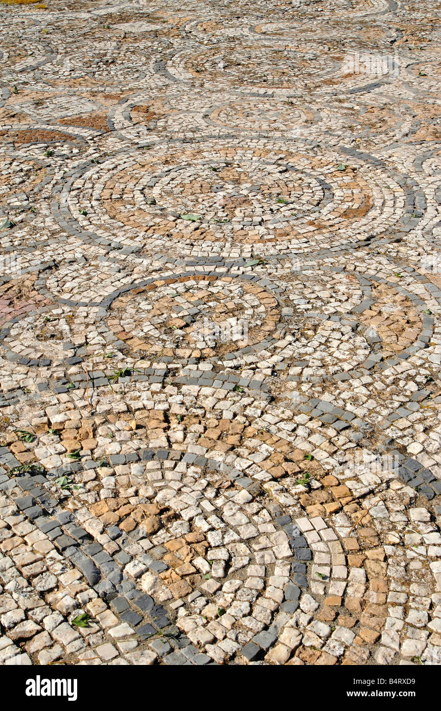 Mosaic floor Nora Roman ruins Pula Sardinia Italy Stock Photo - Alamy