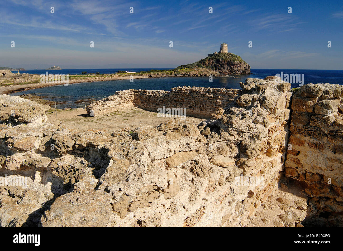 Nora Roman ruins Pula Sardinia Italy Stock Photo - Alamy