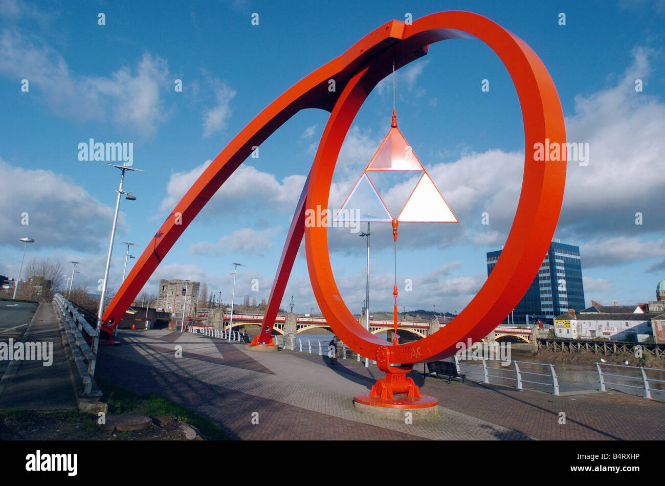 The Wave sculpture Newport Gwent 2nd January 2005 Stock Photo - Alamy
