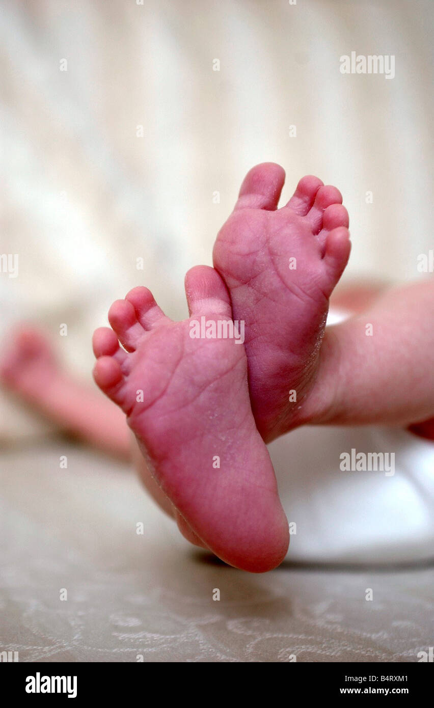 A Baby s feet in close up 13th Feb 2003 Stock Photo - Alamy