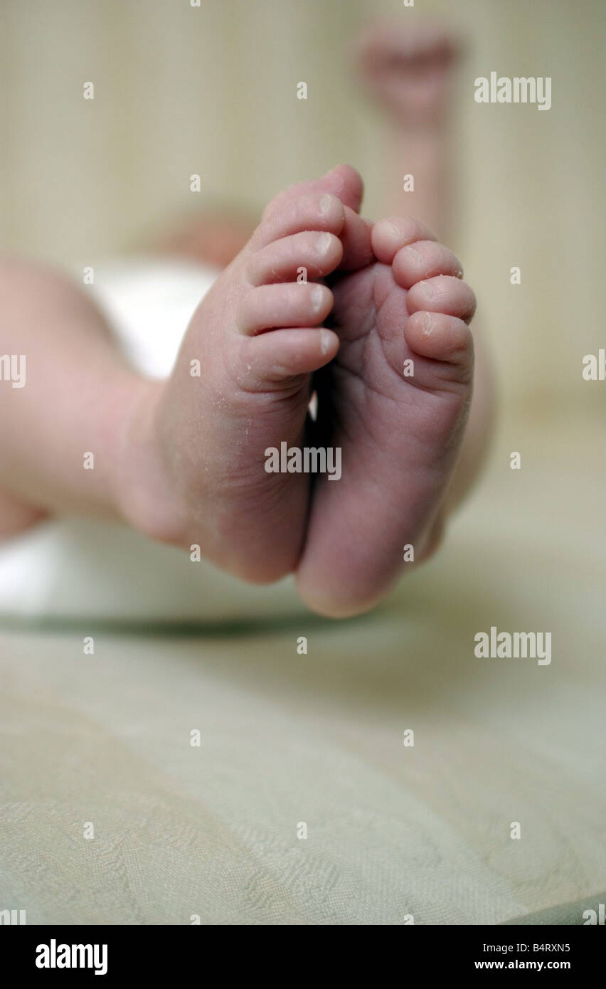 A Baby s feet in close up 13th Feb 2003 Stock Photo - Alamy