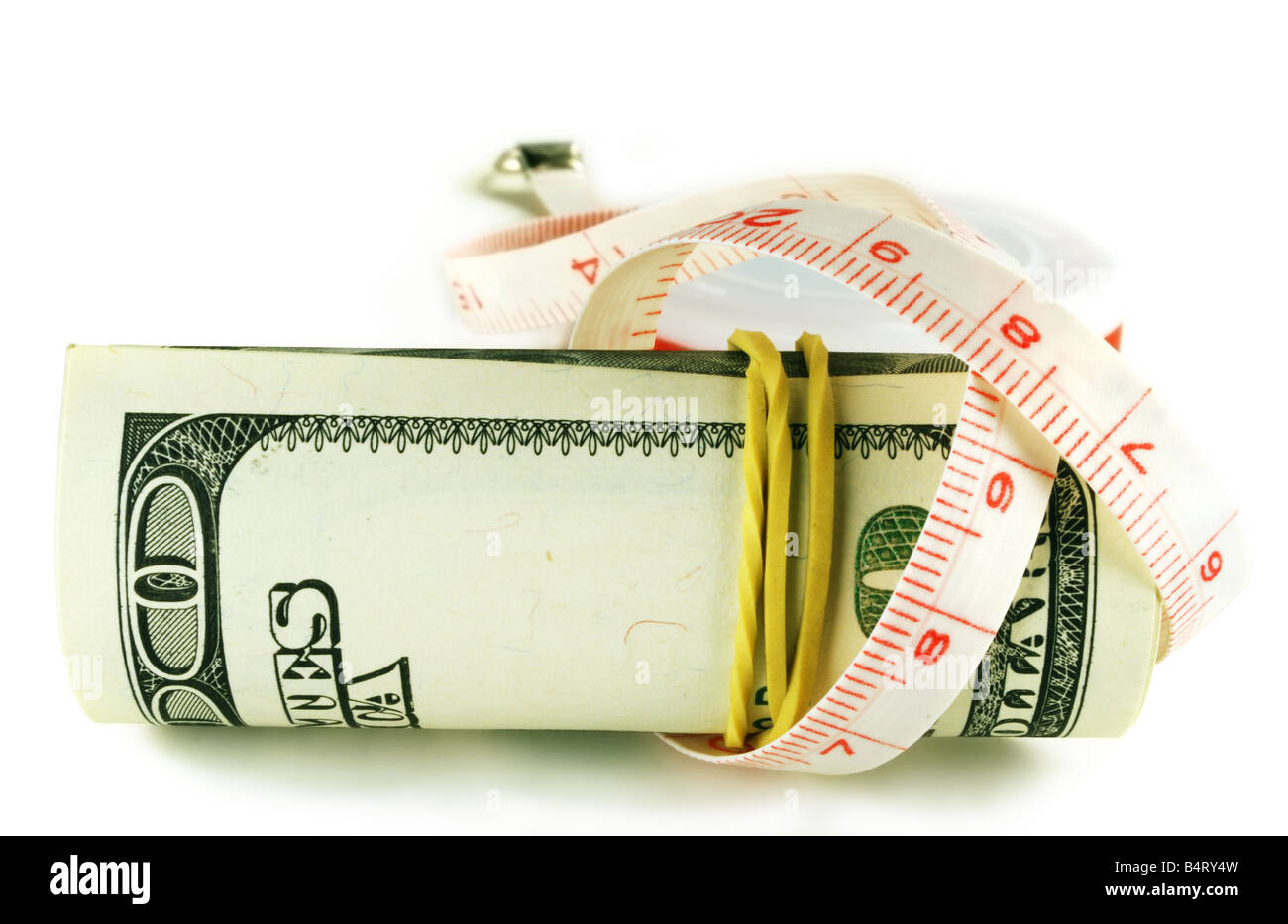 dollar grows thin one hundred dollar bill roll Stock Photo - Alamy