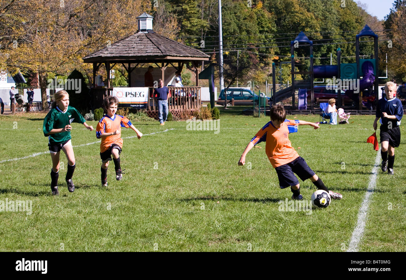 A Saturday league soccer football match game Stock Photo - Alamy