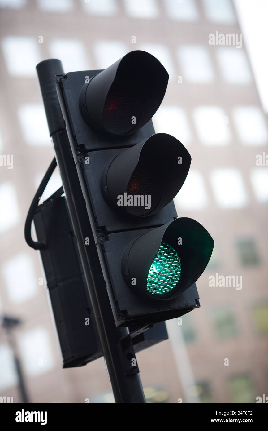 Traffic lights at a road junction in the United Kingdom Stock Photo - Alamy