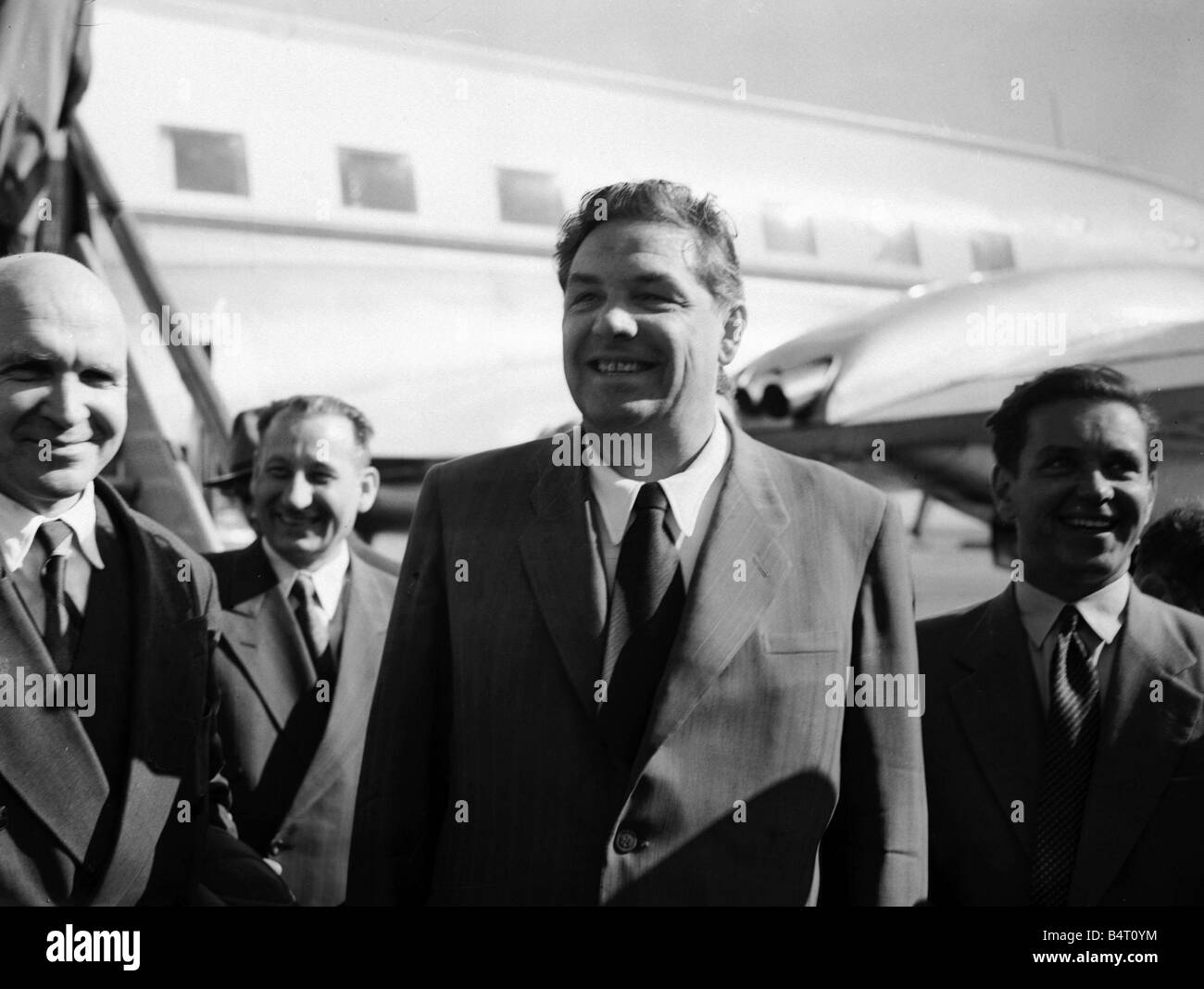 Suez Crisis 1956 Mr Dimitri Shepilov the Russian Foreign Minister arrives in London for the Suez ...