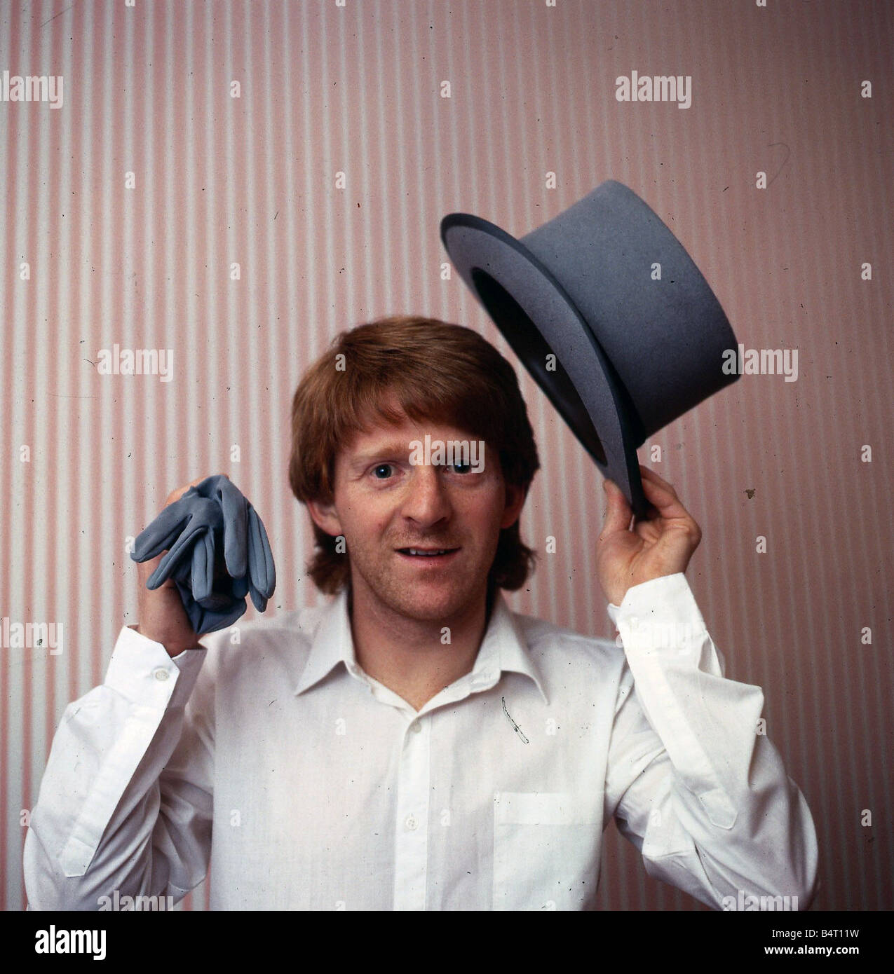 Gordon Strachan with top hat and gloves July 1983 Stock Photo - Alamy