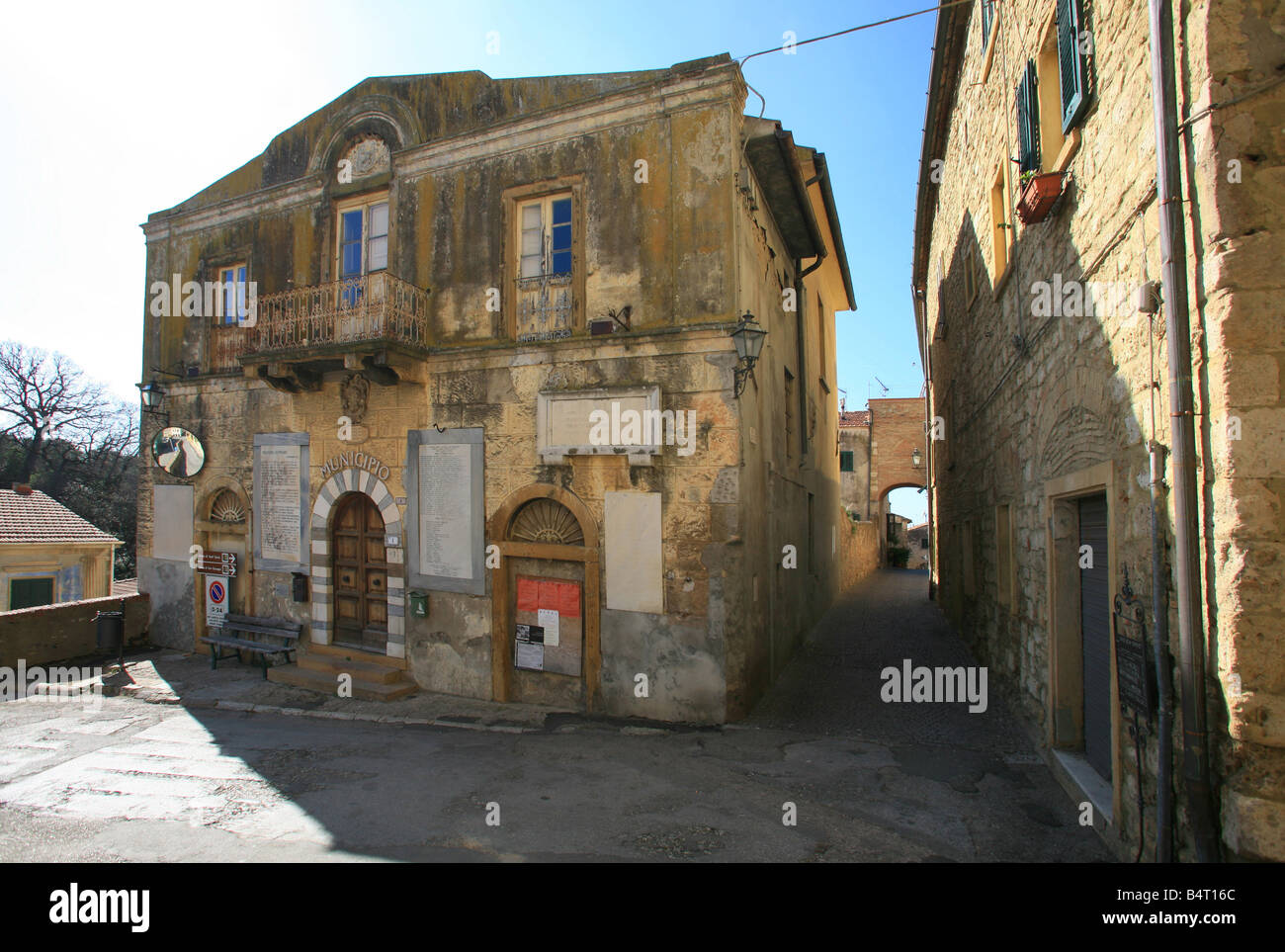 The old town hall Bibbona Tuscany Italy Stock Photo - Alamy