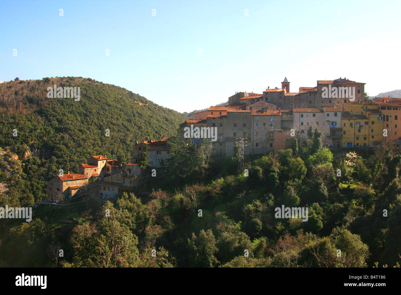 Cityscape Sassetta Tuscany Italy Stock Photo - Alamy