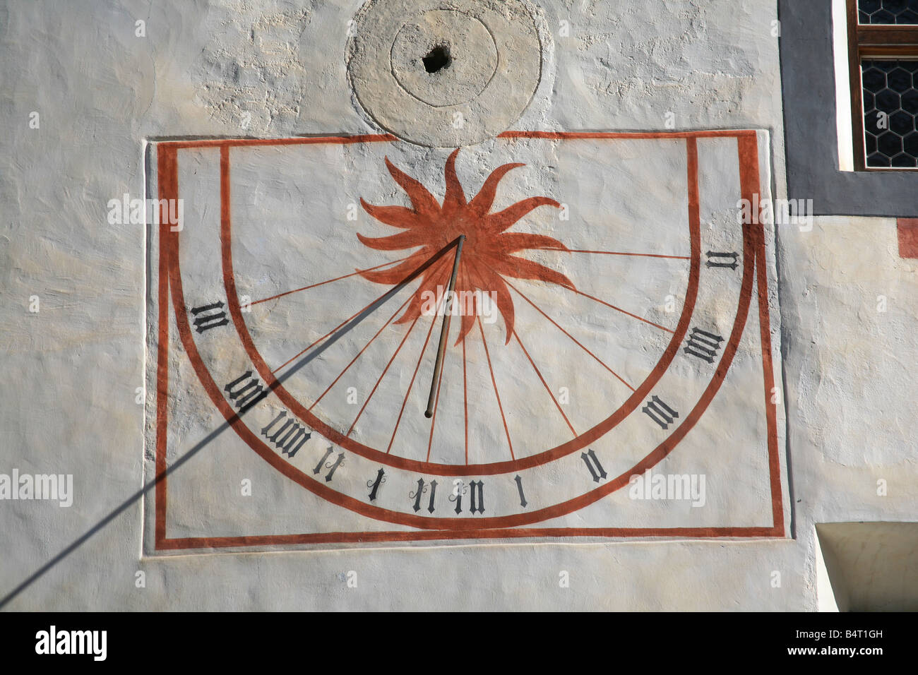 Sundial St Johann Mustair monastery Mustair Val Monastero Bassa ...