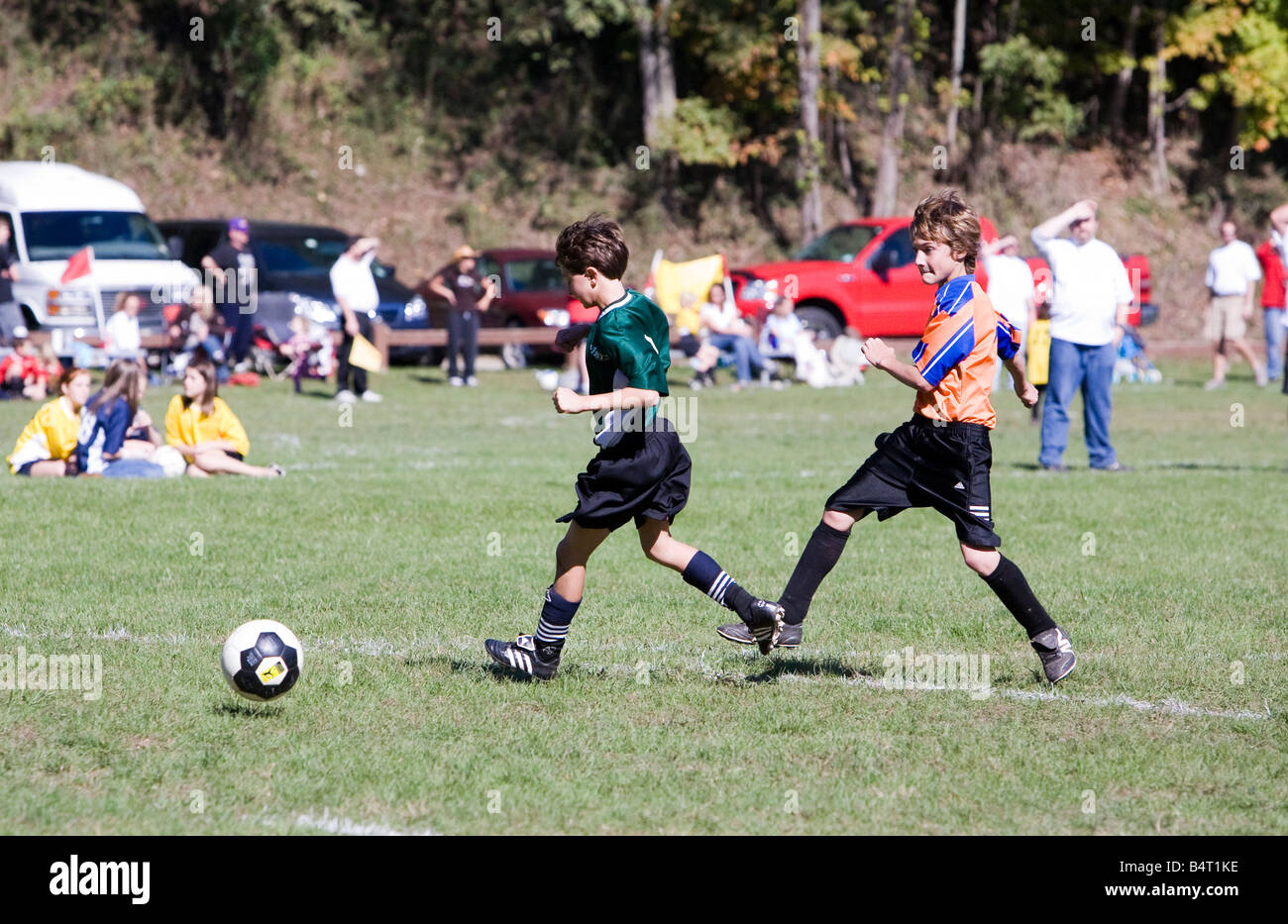 A Saturday league soccer football match game Stock Photo - Alamy