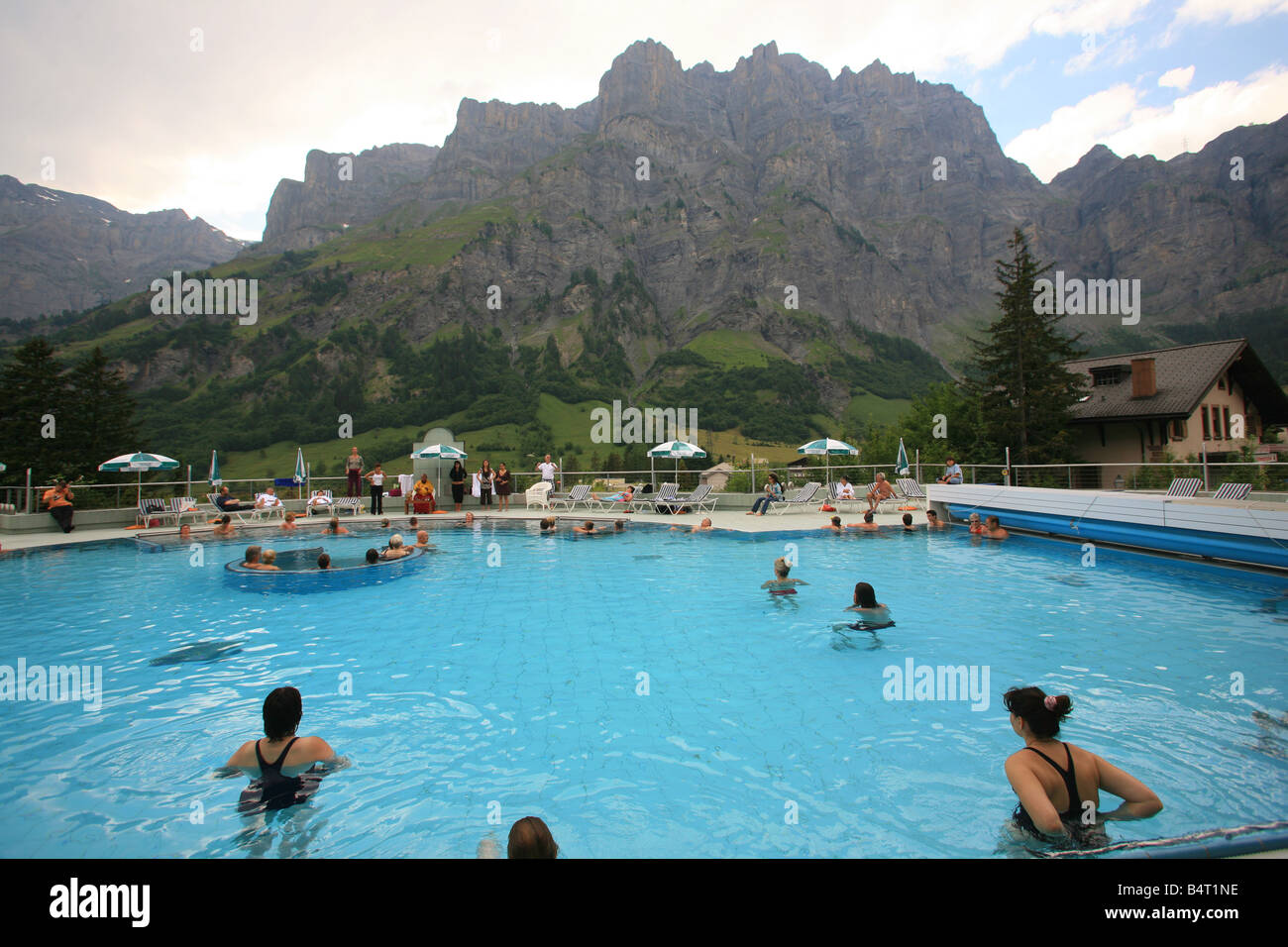 Leukerbad thermal pool hi-res stock photography and images - Alamy