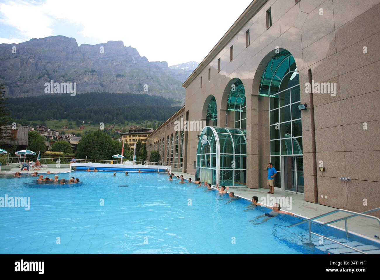 Leukerbad thermal pool hi-res stock photography and images - Alamy