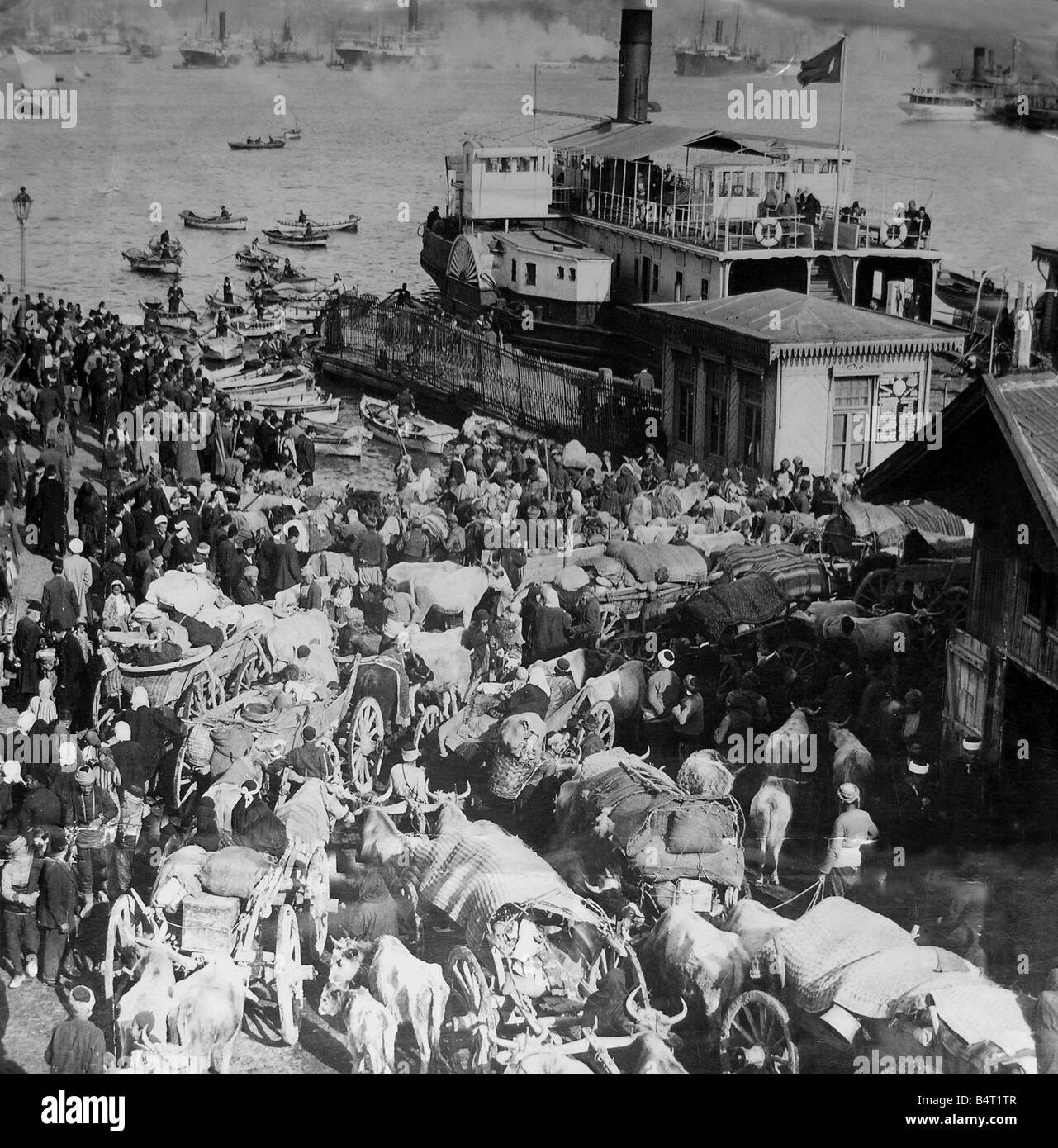 Balkans War November 1912 Turkish refugees retreat to Constantinople ...