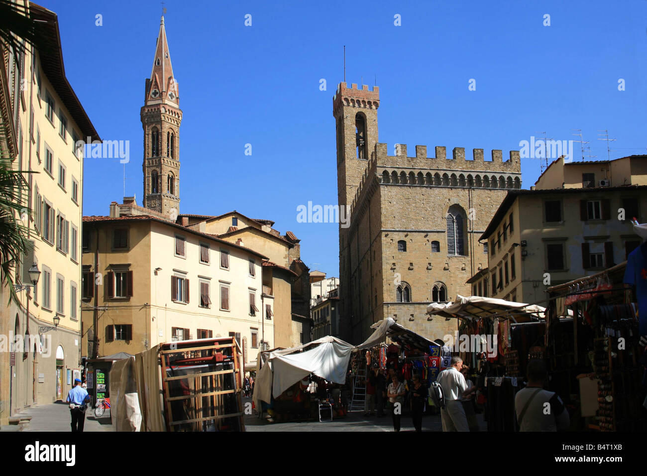 Bargello museum Piazza San Firenze Florence Tuscany Italy Stock Photo ...
