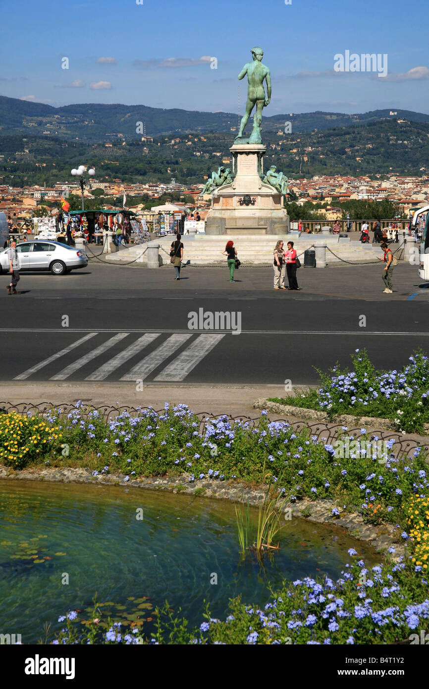 Michelangelo square Florence Tuscany Italy Stock Photo - Alamy