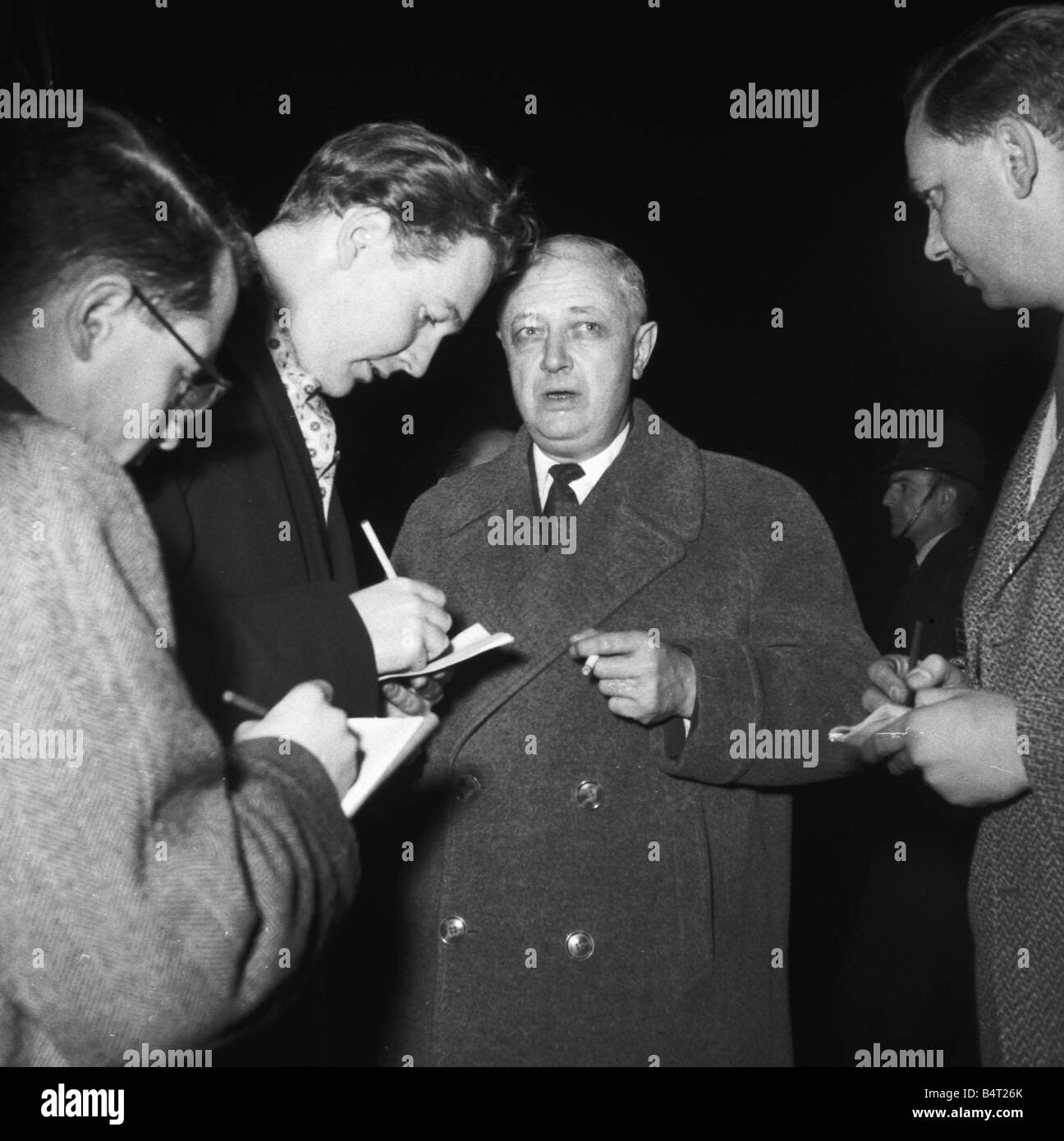 Suez Crisis 1956 The French Foreign Minister Mr Christian Pineau talks ...