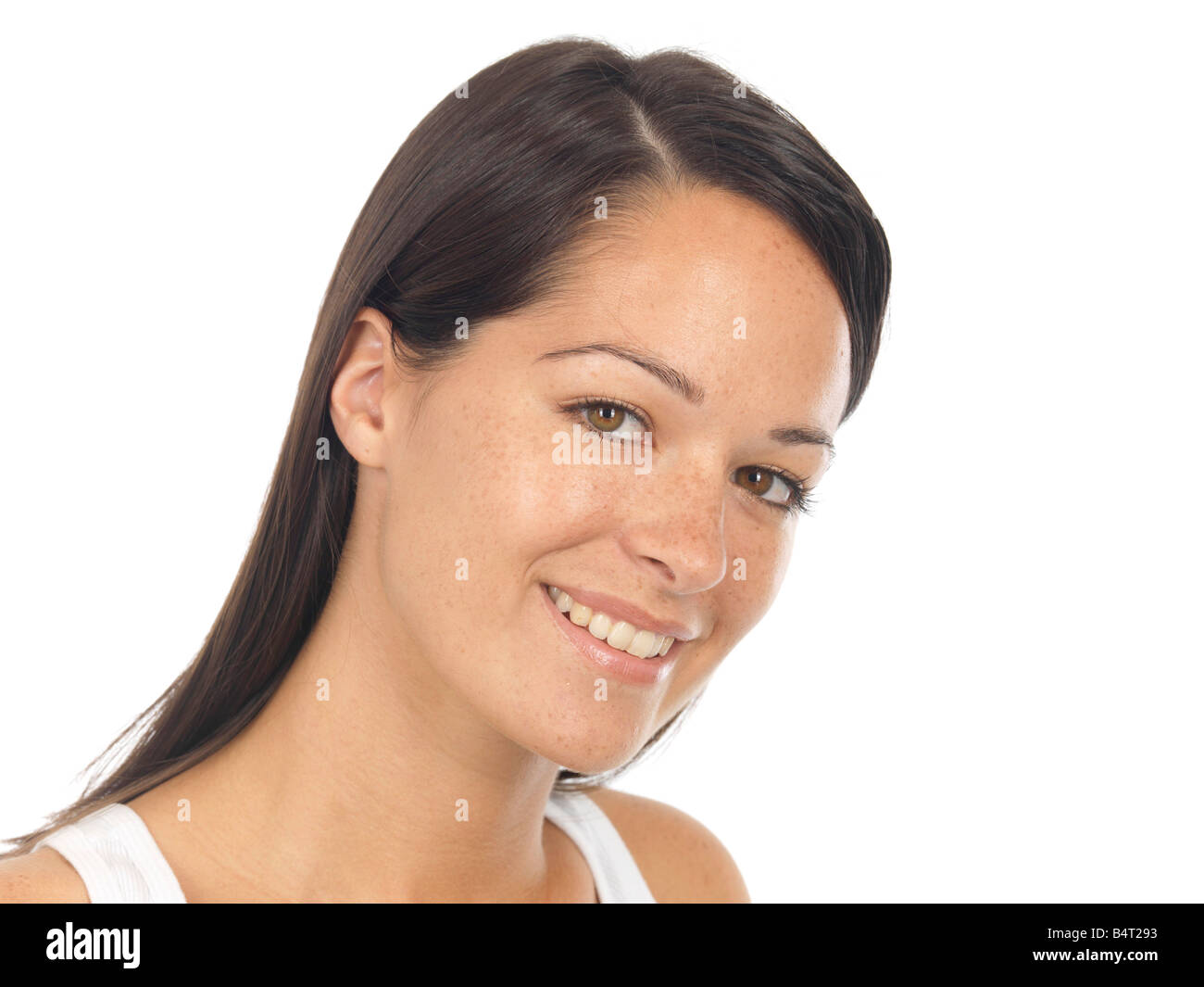 Young Woman Smiling Model Released Stock Photo - Alamy