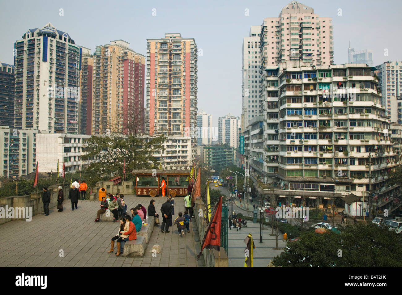 China, Chongqing Province, Yangtze River, Chongqing, Old City Walls ...