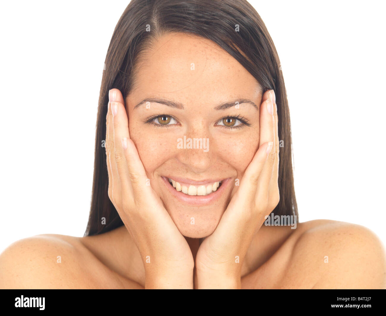 Young Woman Smiling Model Released Stock Photo - Alamy